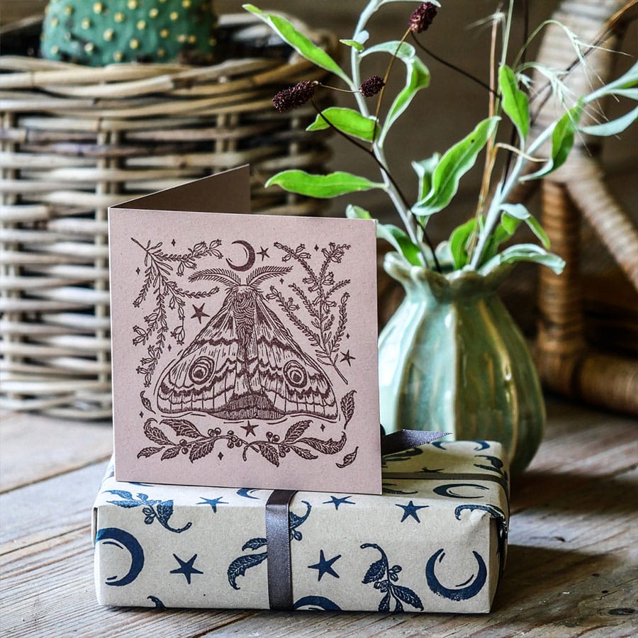 Emperor Moth Set Rubber Stamps, Blossom and Foliage Collection