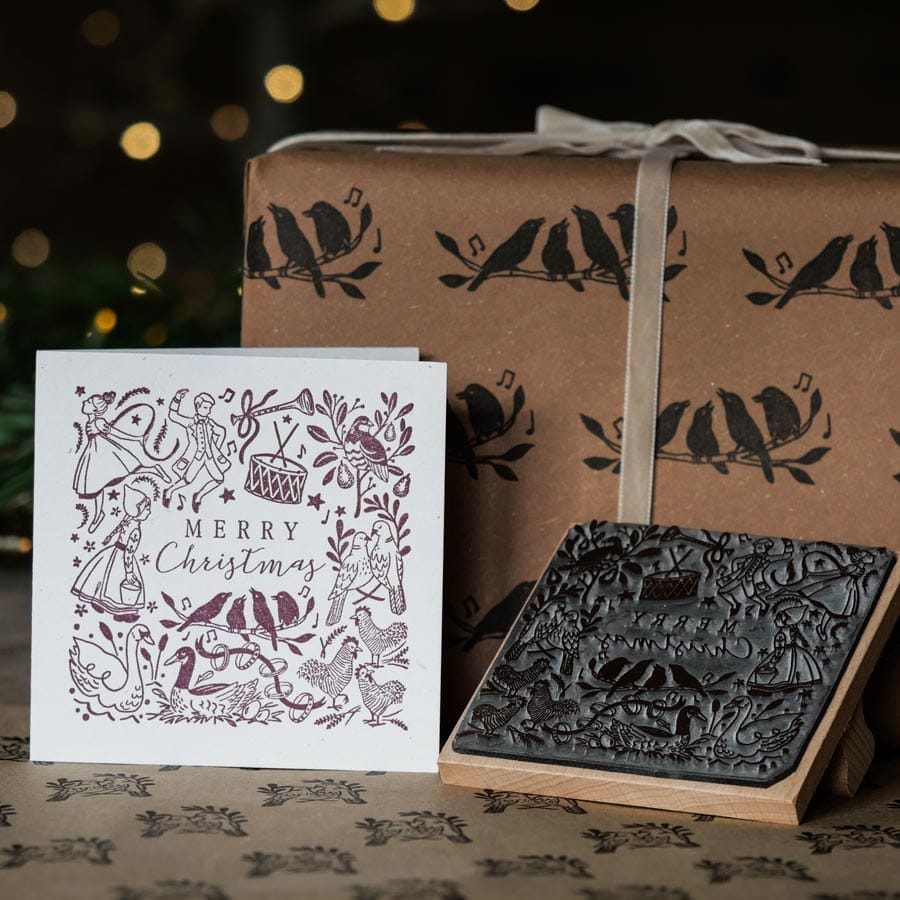 Christmas Greetings Card Stamps Stamps - The English Stamp Company